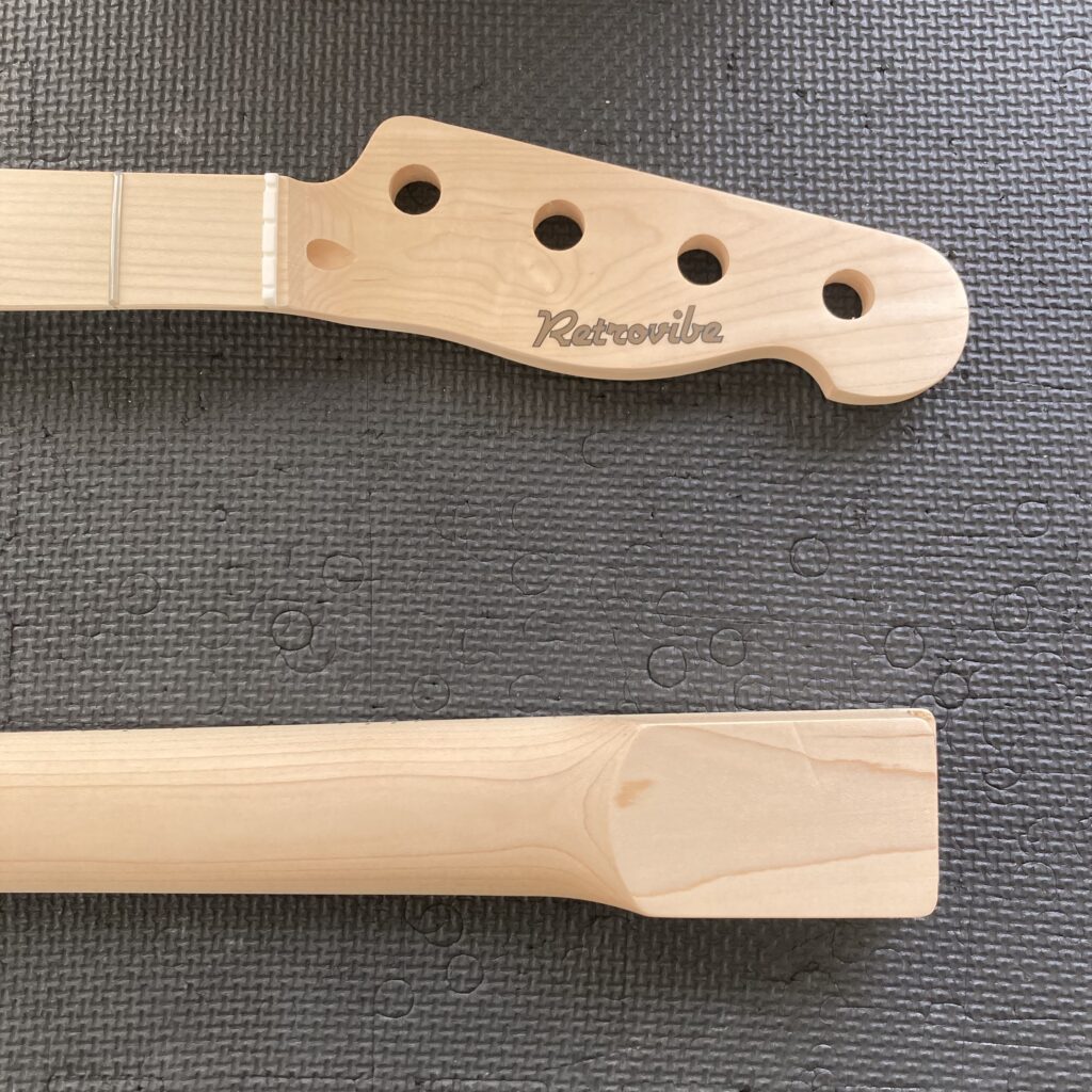 Retrovibe bass neck 30.6″ Short scale 20 fret Maple Satin finish 16mm ...